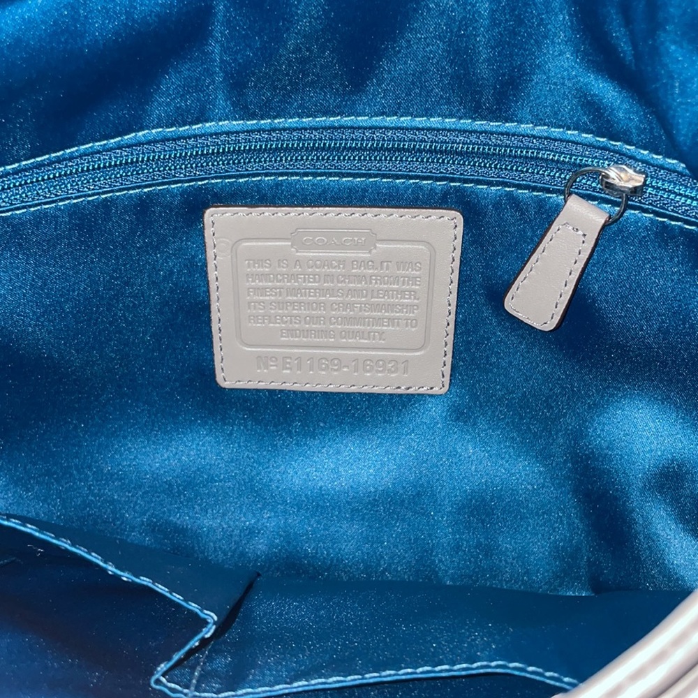 Coach Kristin Hippie Hobo 16931 Gray Buttery Leather - Gem